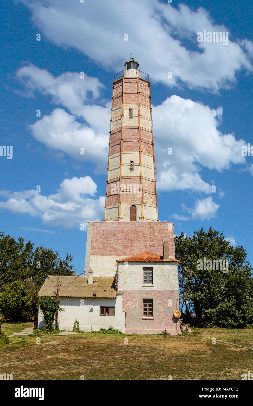 Famous lighthouse in Shabla against blue sky, Bulgaria Stock Photo - Alamy