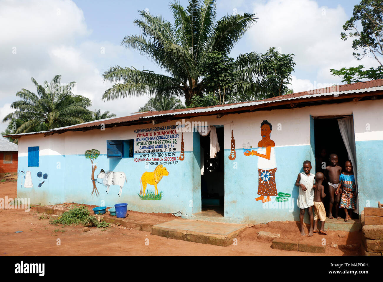 Village life in Benin Stock Photo - Alamy