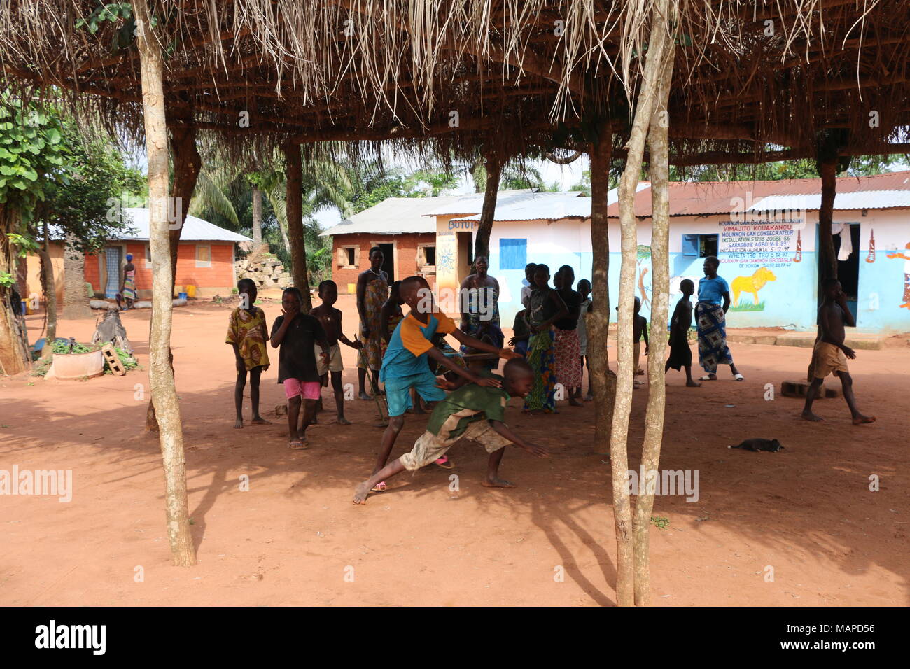 Village life in Benin Stock Photo - Alamy