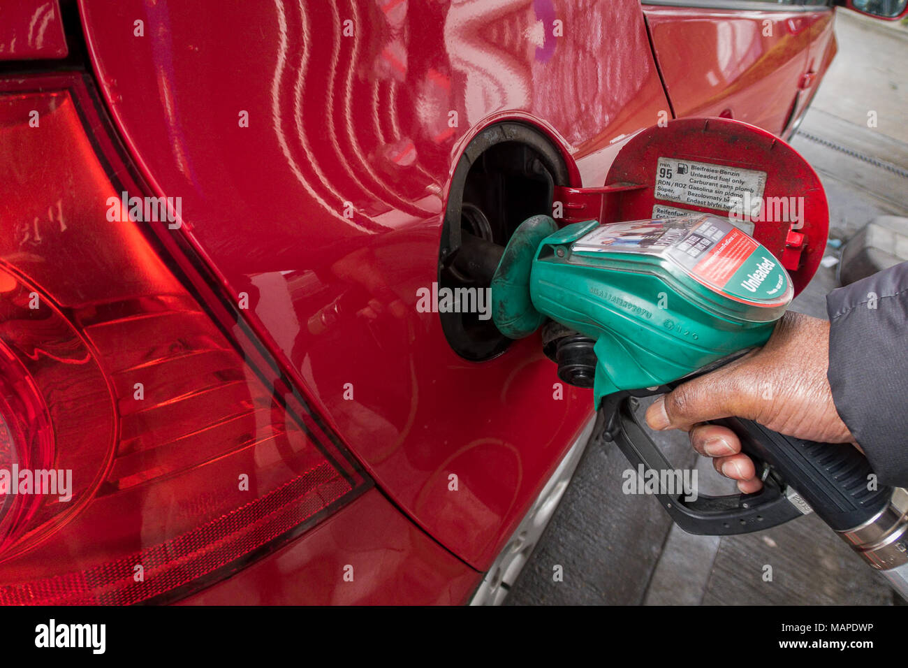 Fueling pump at a london petrol station hi-res stock photography and ...