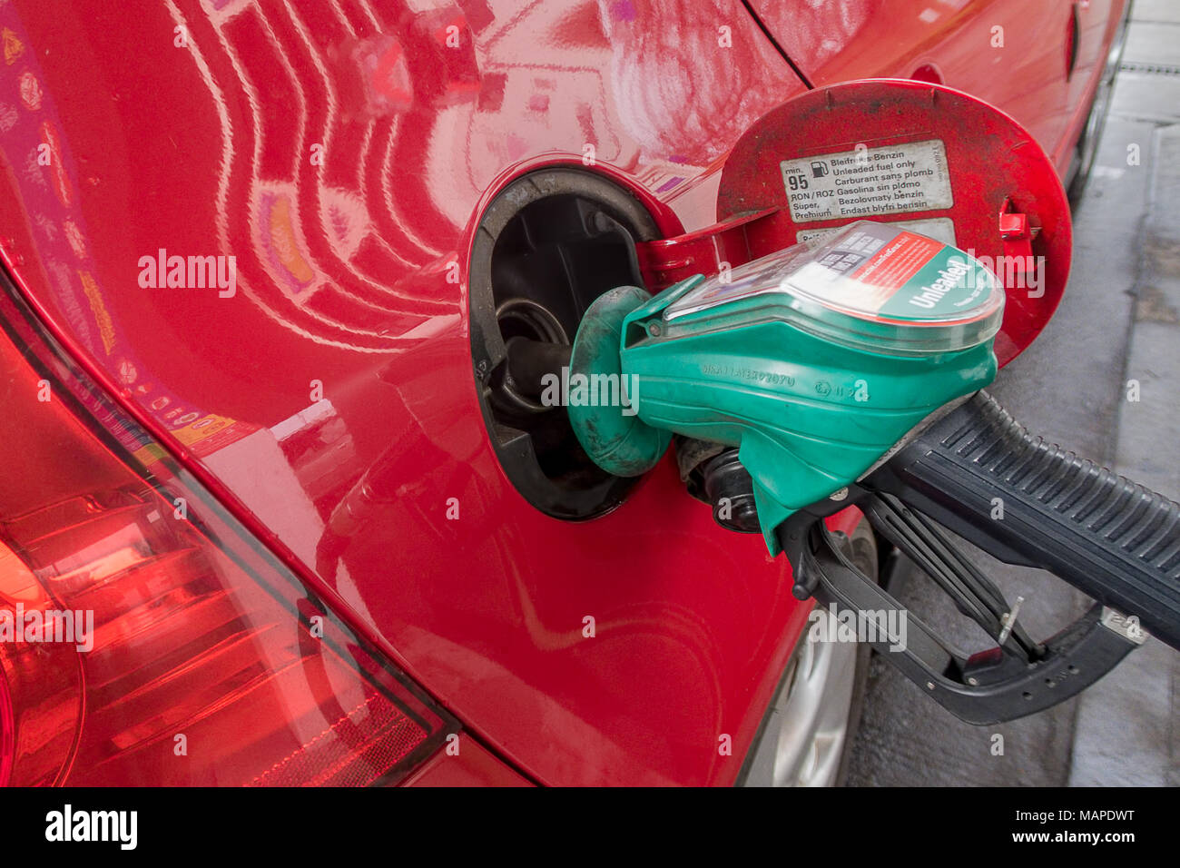Fueling pump at a london petrol station hi-res stock photography and ...