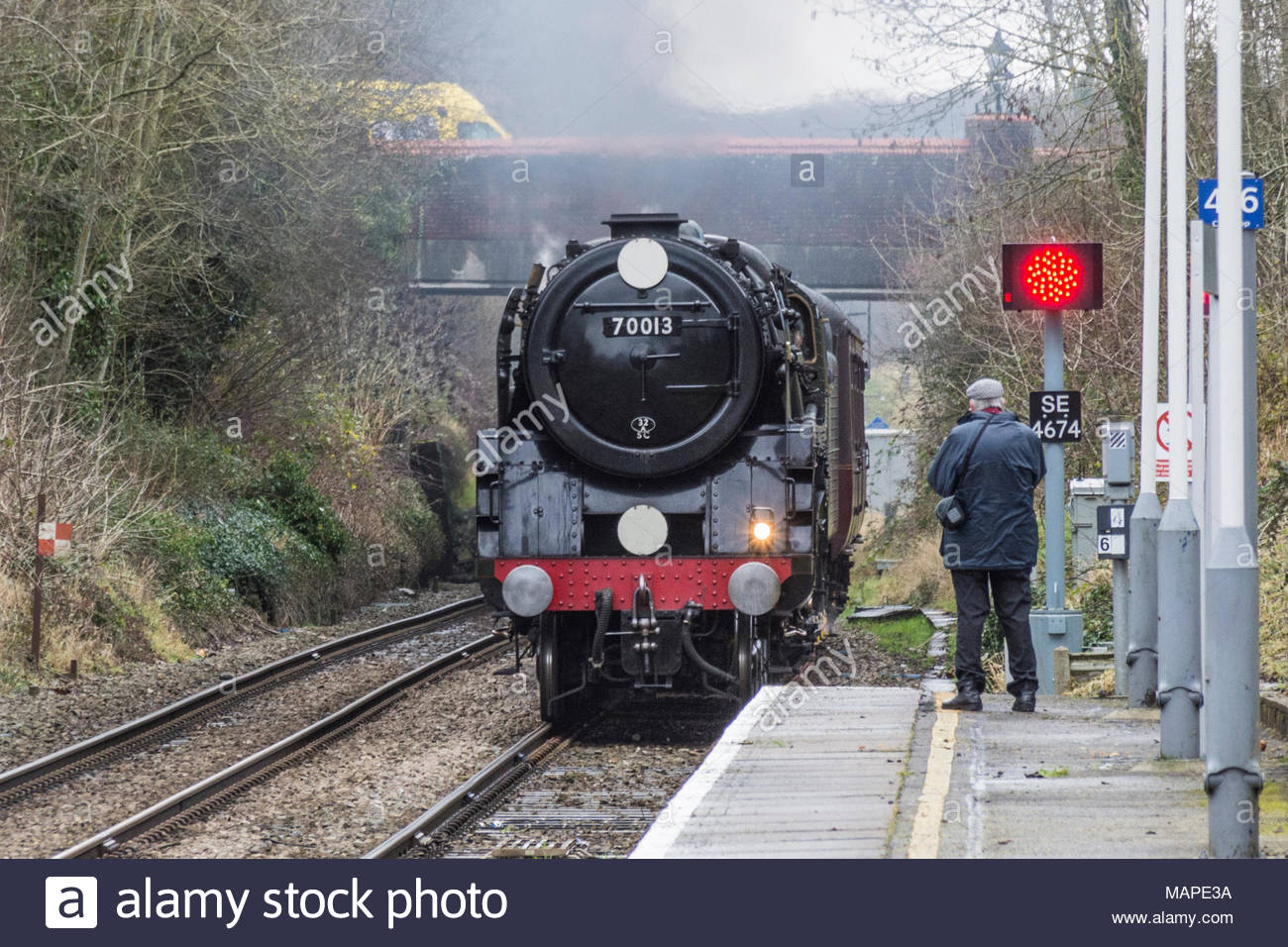 Oliver Cromwell 70013 Steam Locomotive High Resolution Stock ...