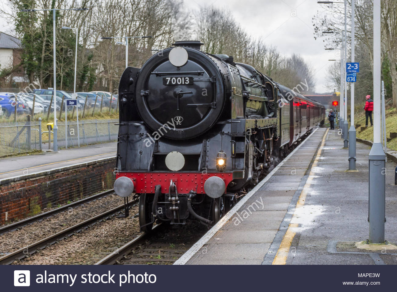 Oliver Cromwell 70013 Steam Locomotive High Resolution Stock ...