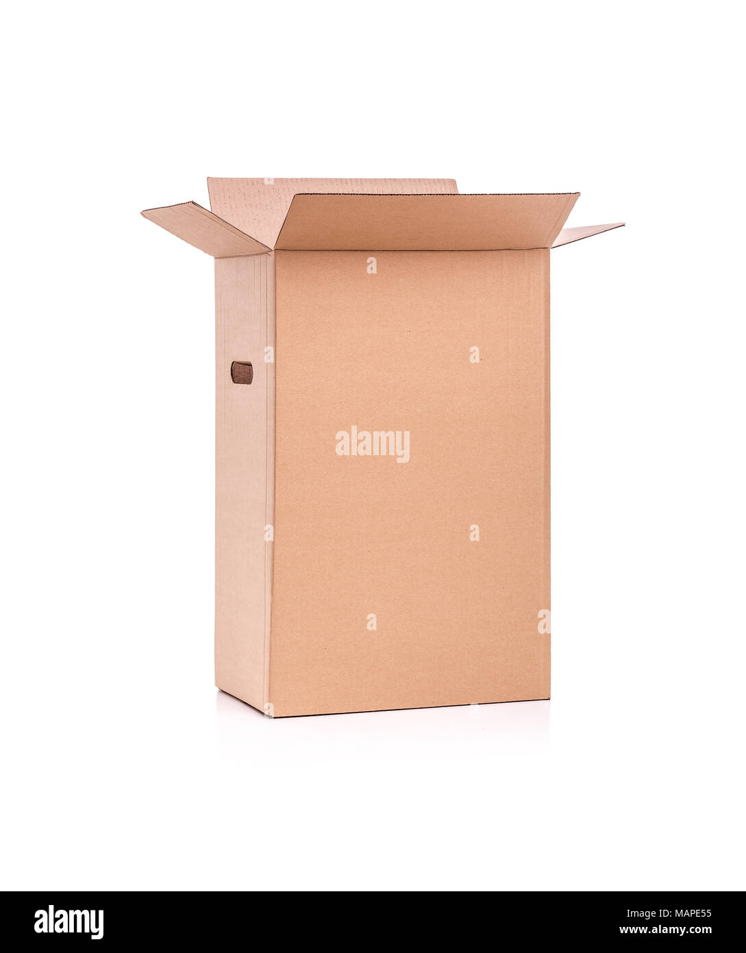 Cardboard mail box isolated on a white background Stock Photo - Alamy