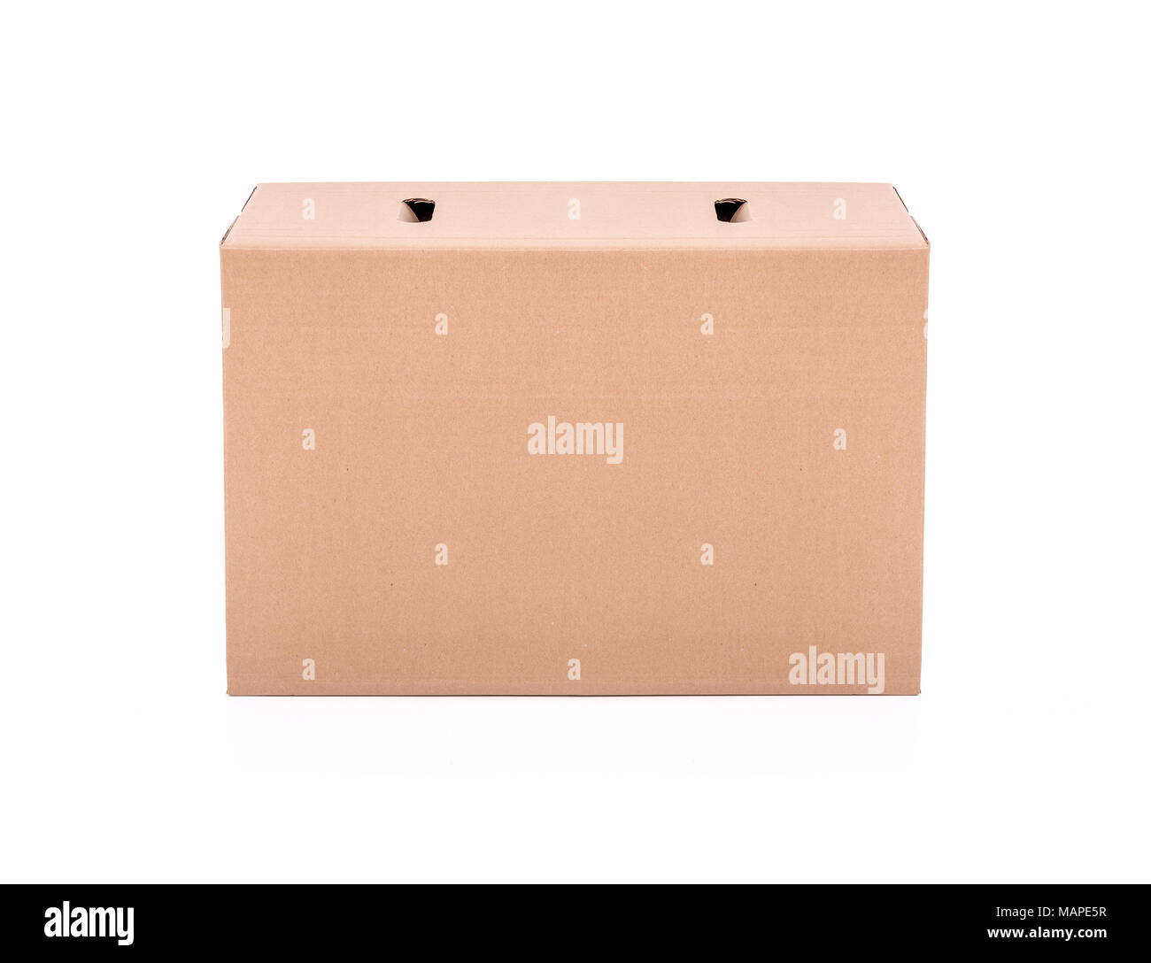 Cardboard mail box isolated on a white background Stock Photo - Alamy