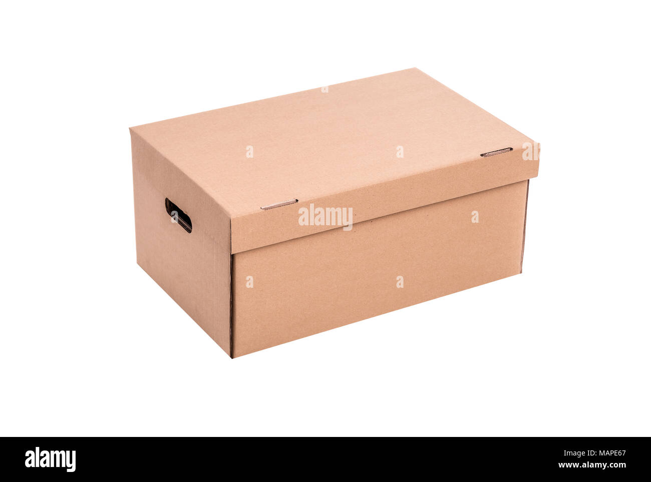 Cardboard mail box isolated on a white background Stock Photo - Alamy