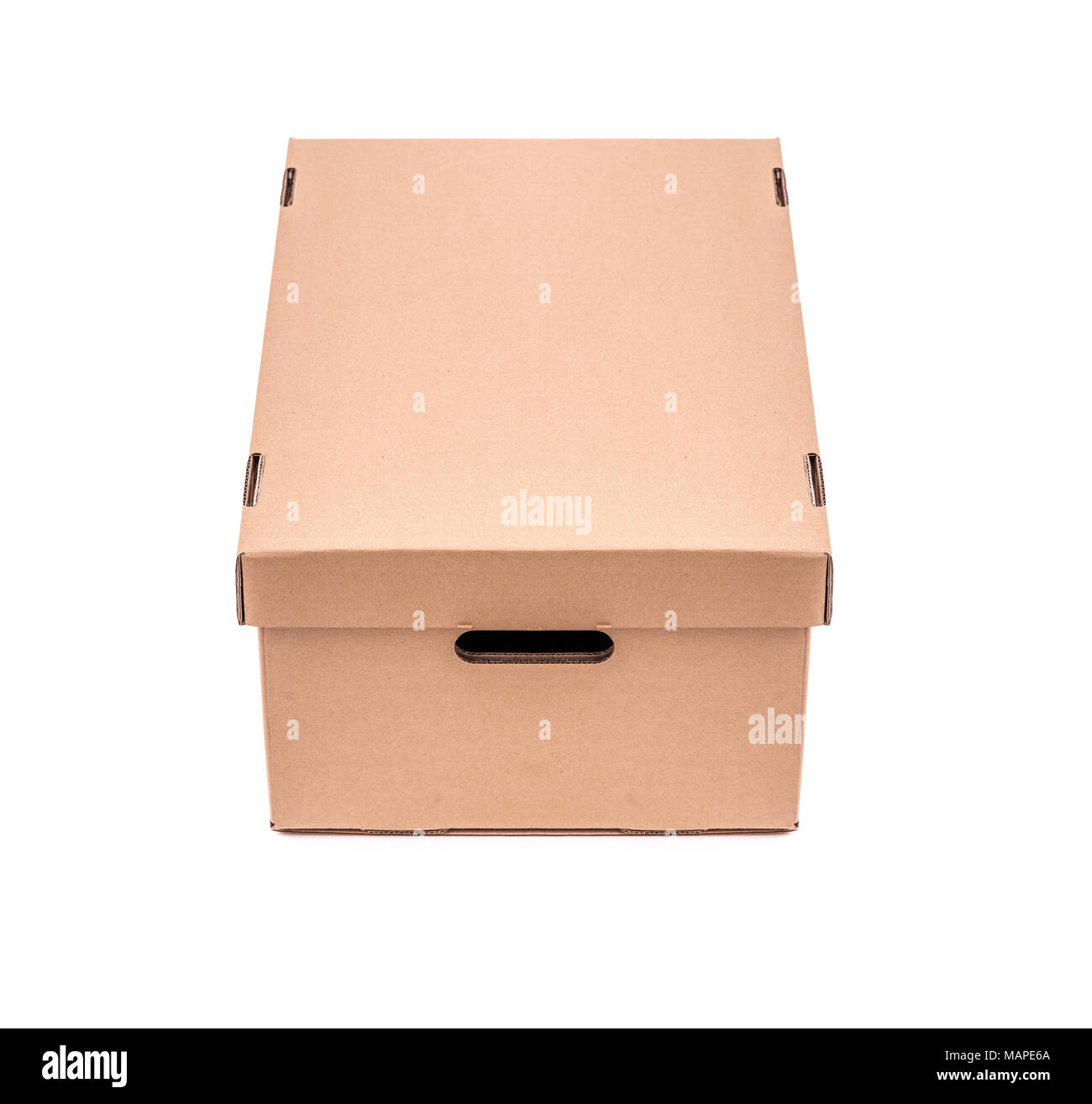 Cardboard mail box isolated on a white background Stock Photo - Alamy