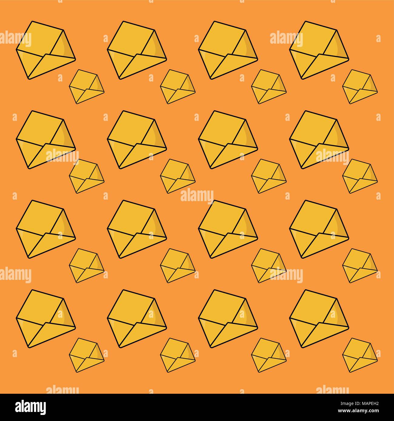 envelopes background, colorful design. vector illustration icon Stock ...