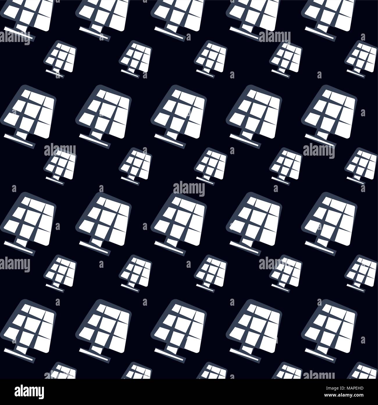 solar panels background, black and white design. vector illustration ...