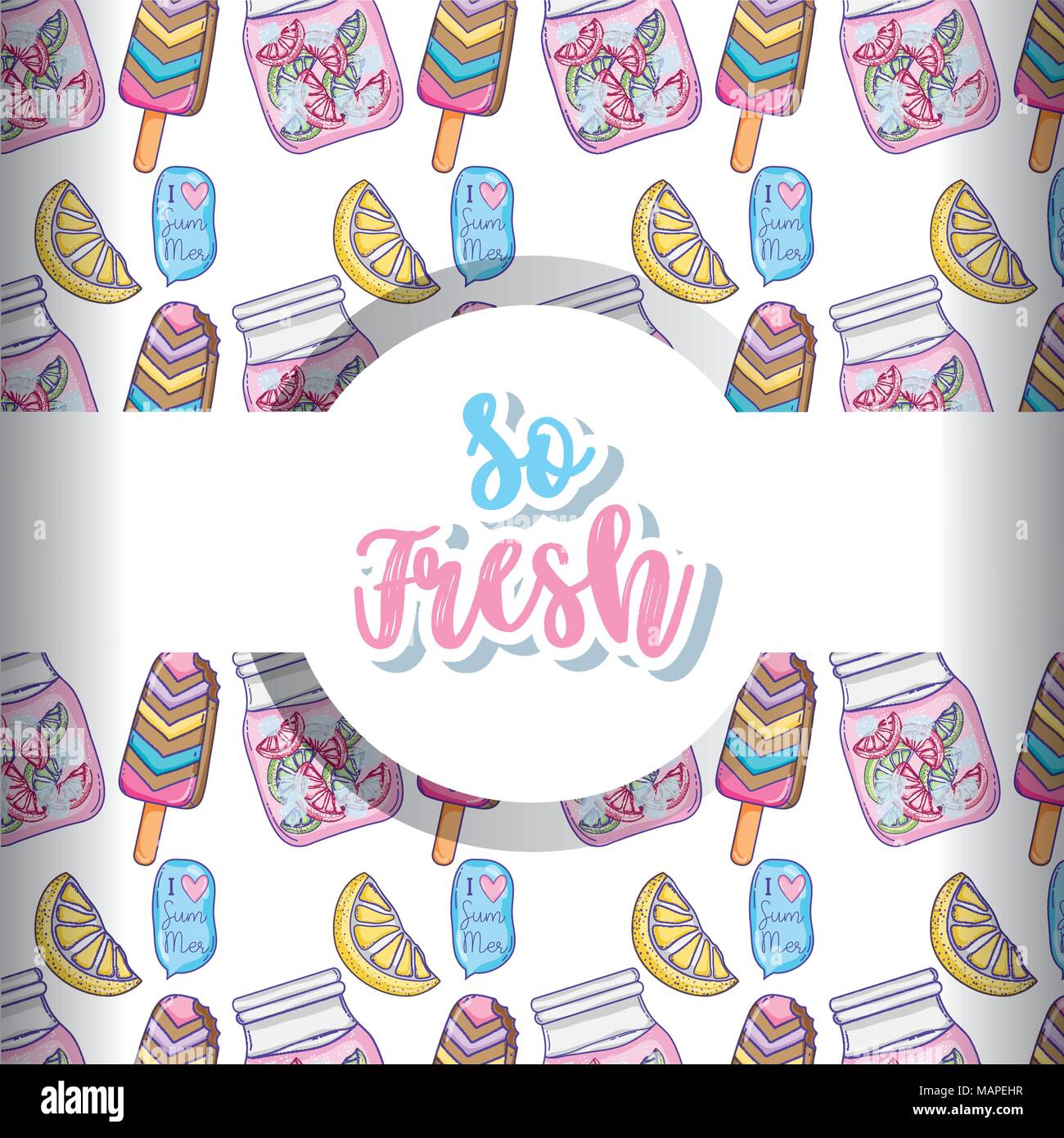 So fresh cartoons pattern background vector illustration graphic design ...