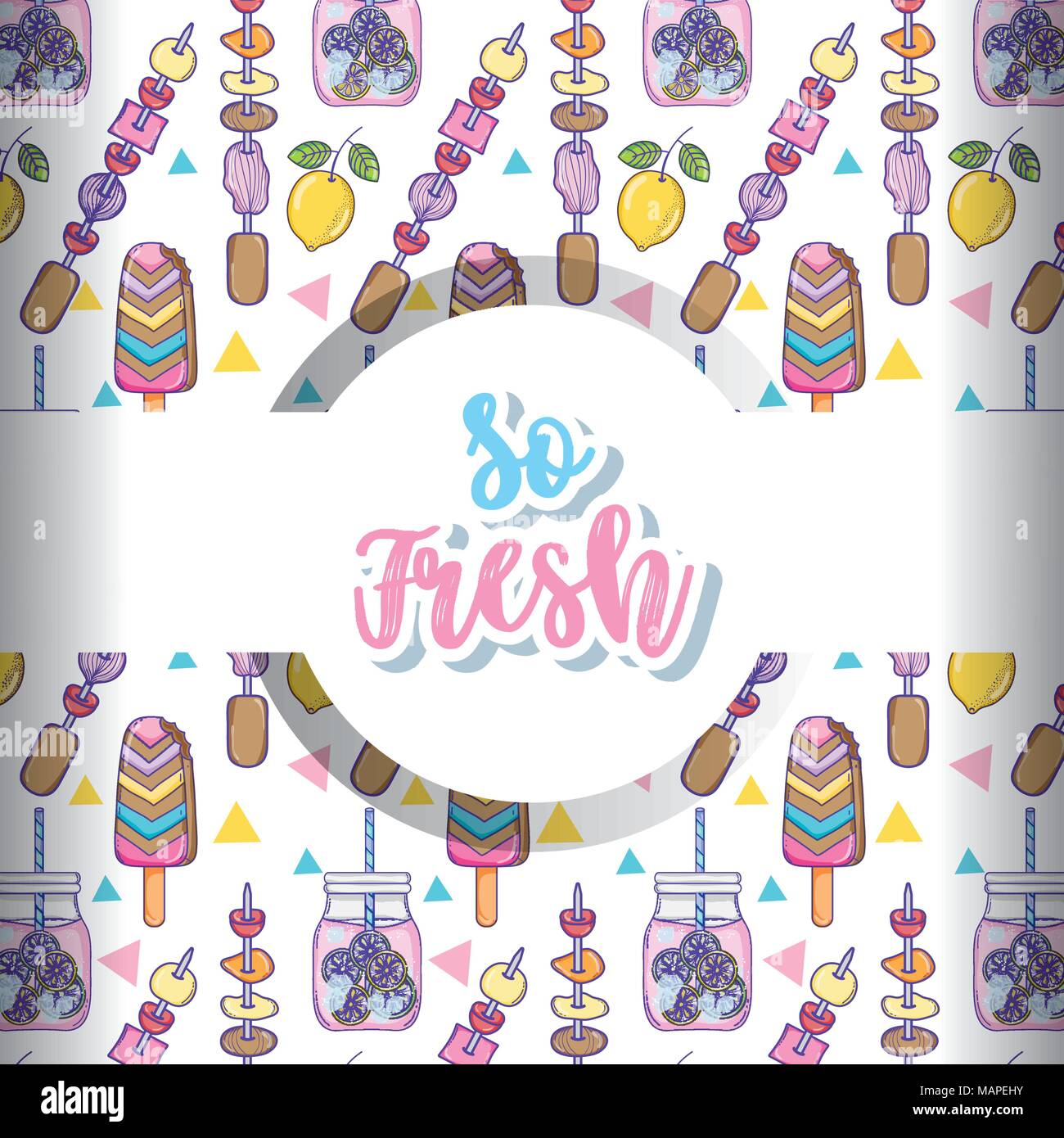 So fresh cartoons pattern background vector illustration graphic design ...