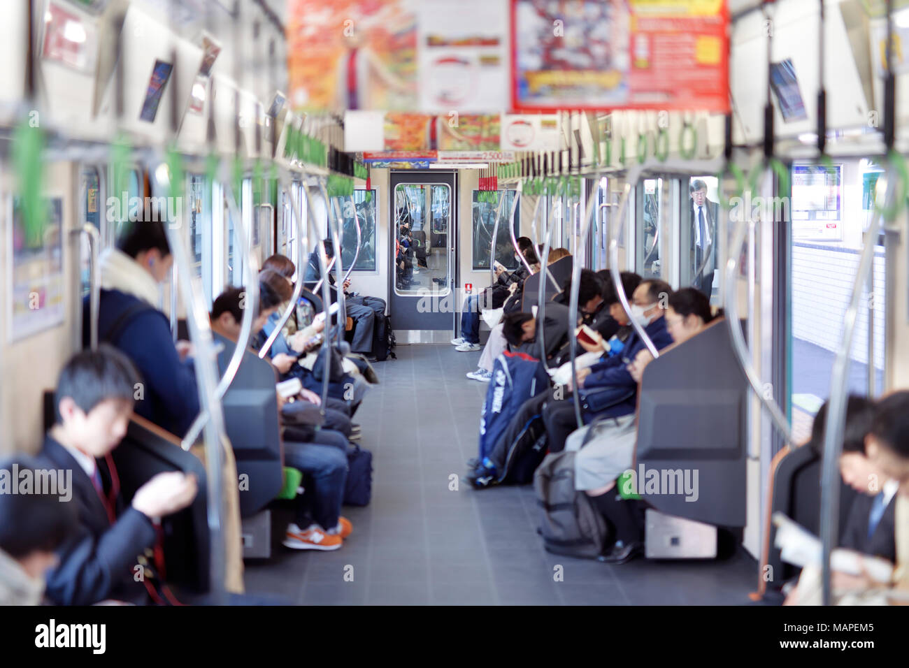 Japanese train inside hi-res stock photography and images - Alamy