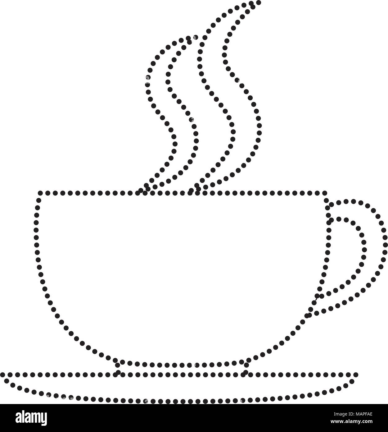 Coffee cup of coffee dotted cup of coffee Black and White Stock Photos ...