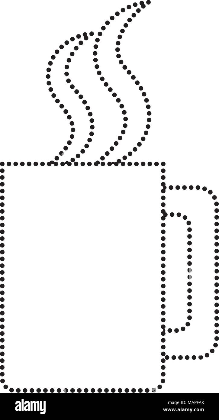 Coffee cup of coffee dotted cup of coffee Black and White Stock Photos ...