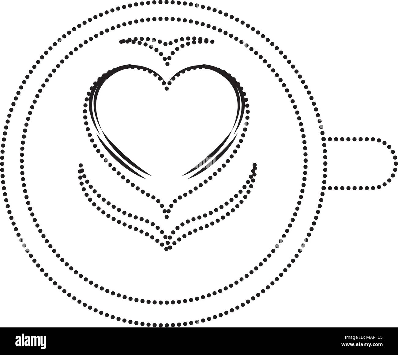 Coffee cup of coffee dotted cup of coffee Black and White Stock Photos ...