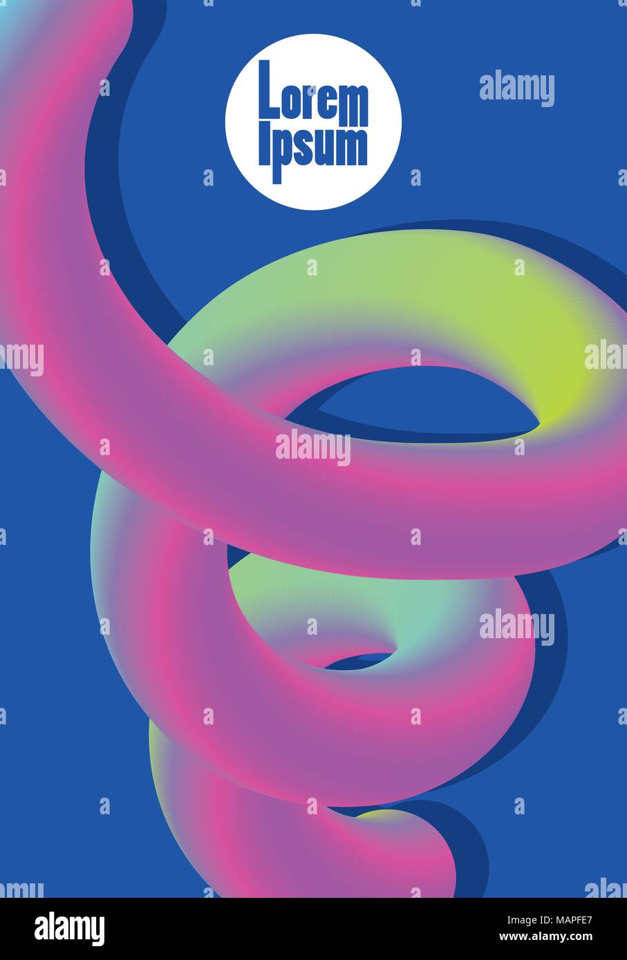 Futuristic liquid worm poster vector illustration graphic design Stock ...