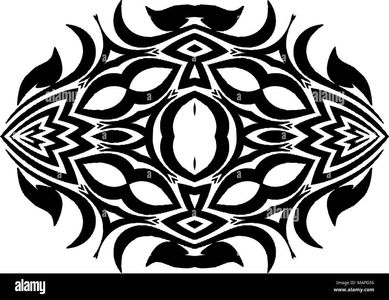 Black and white central design motif Stock Vector Image & Art - Alamy