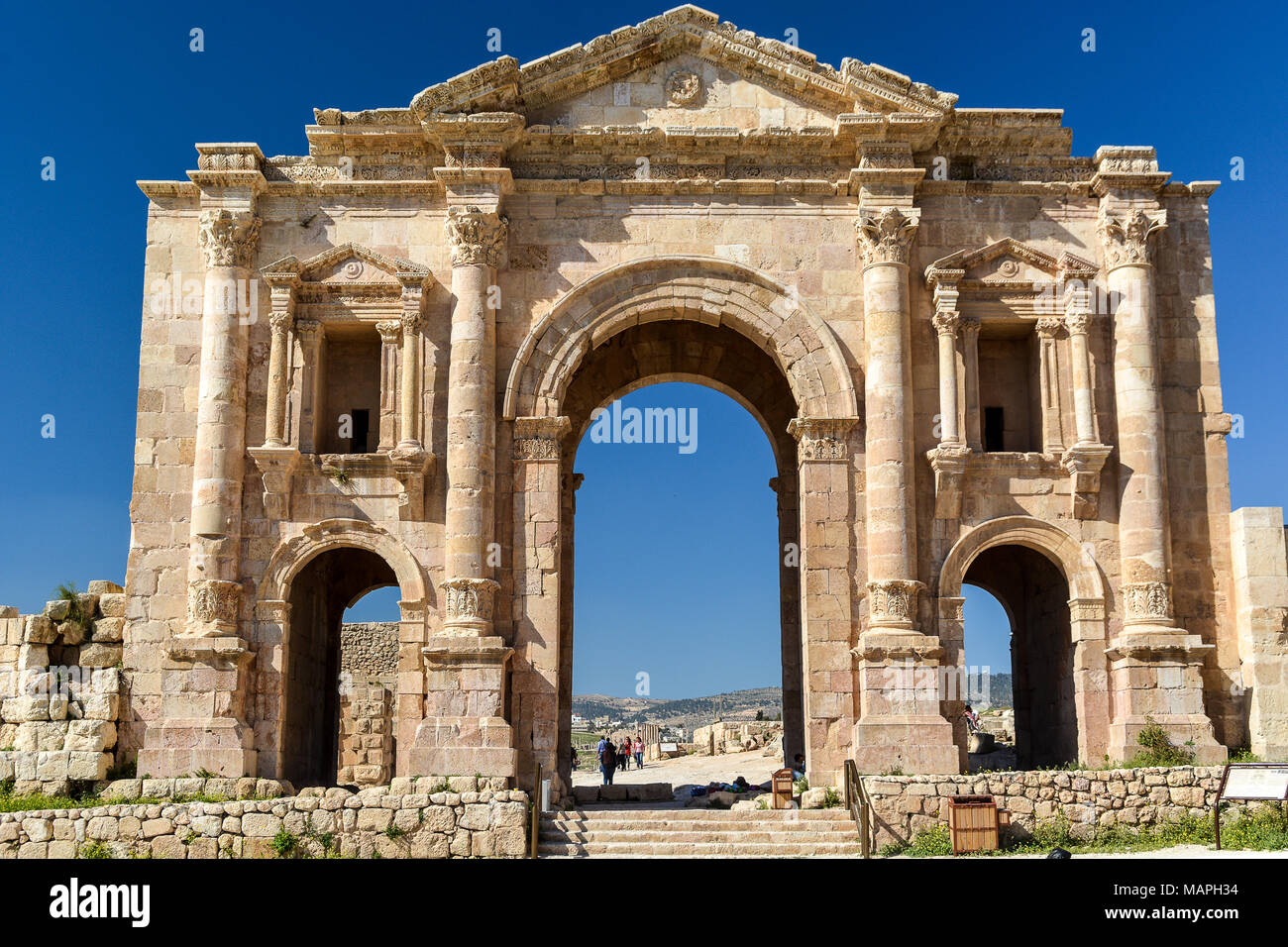 Hadreyan's Arched Gate serves as the entrance to the ancient Roman city ...