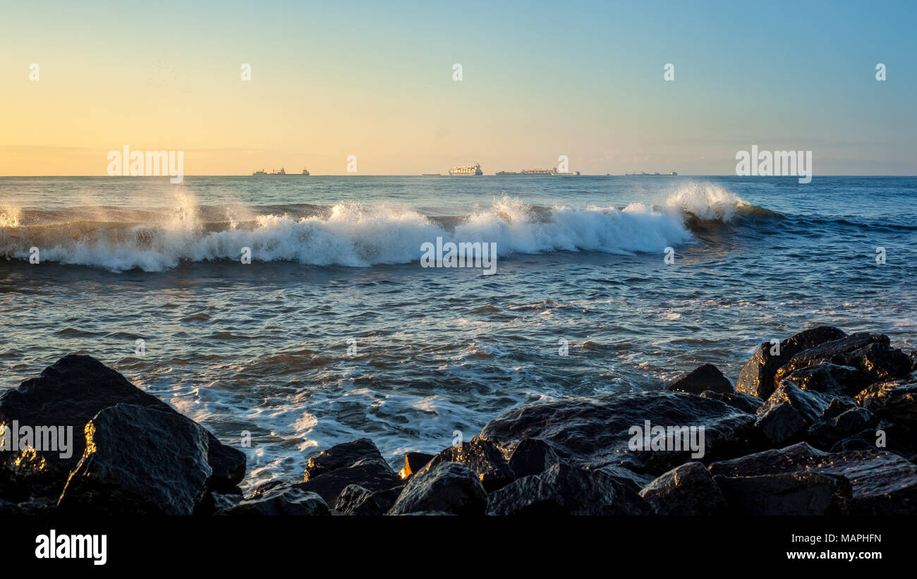 Sea wave, Black Sea, Poti, Georgian coast Stock Photo - Alamy