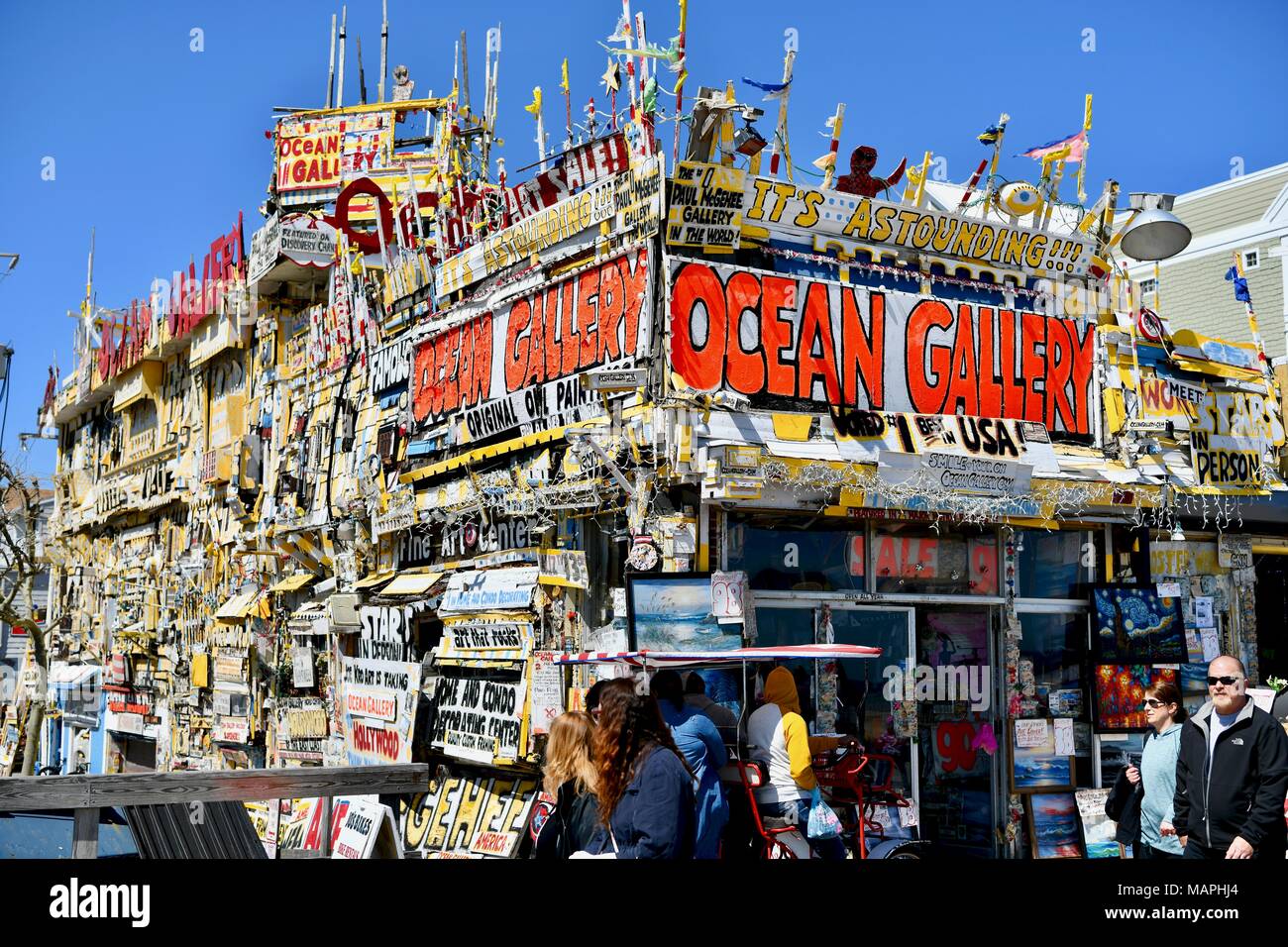 Ocean Gallery on the boardwalk of Ocean City Maryland, USA Stock Photo ...