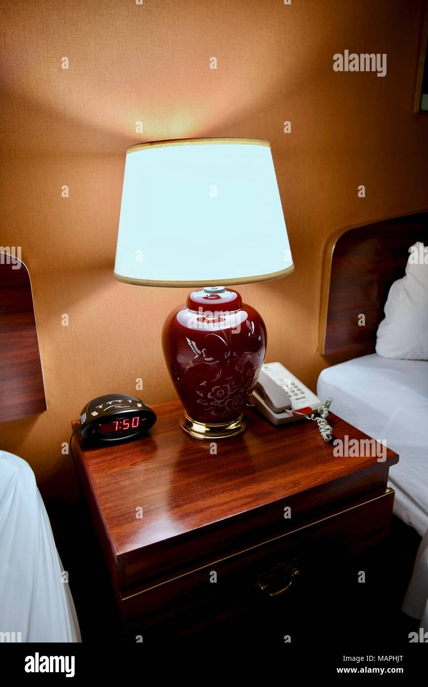 Clock on nightstand hi-res stock photography and images - Alamy