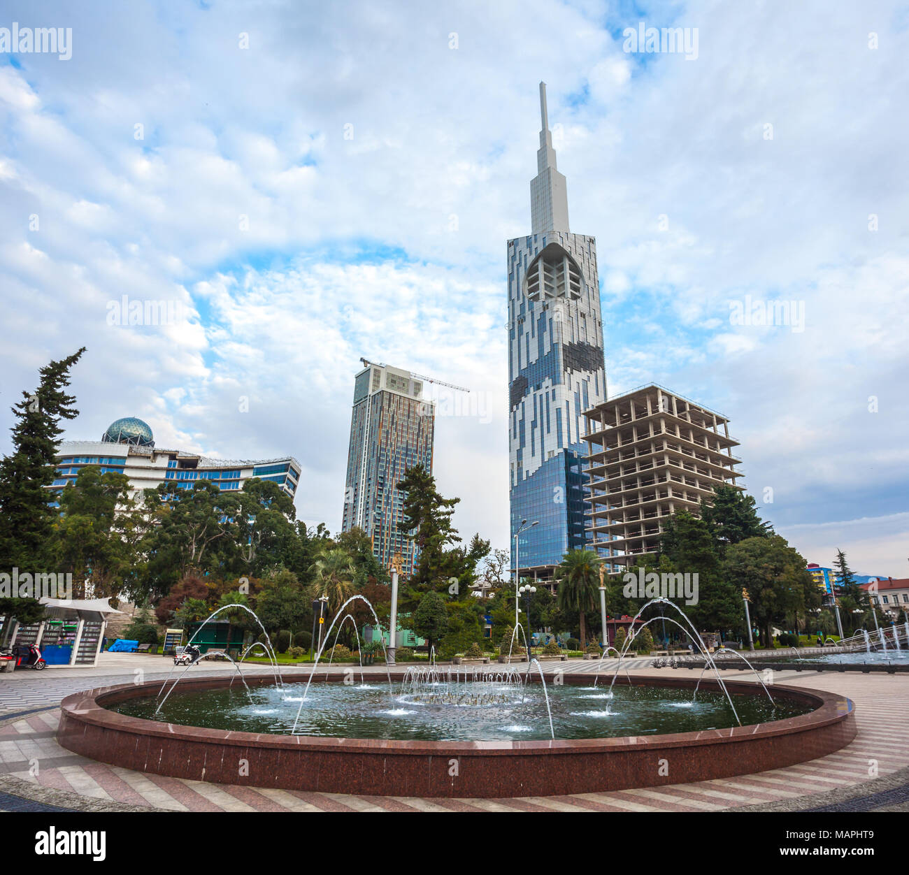 Batumi Technological University Tower on November 5, 2016 in Batumi. It ...