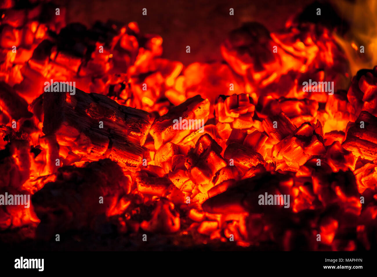 A fire burns in a fireplace Stock Photo - Alamy