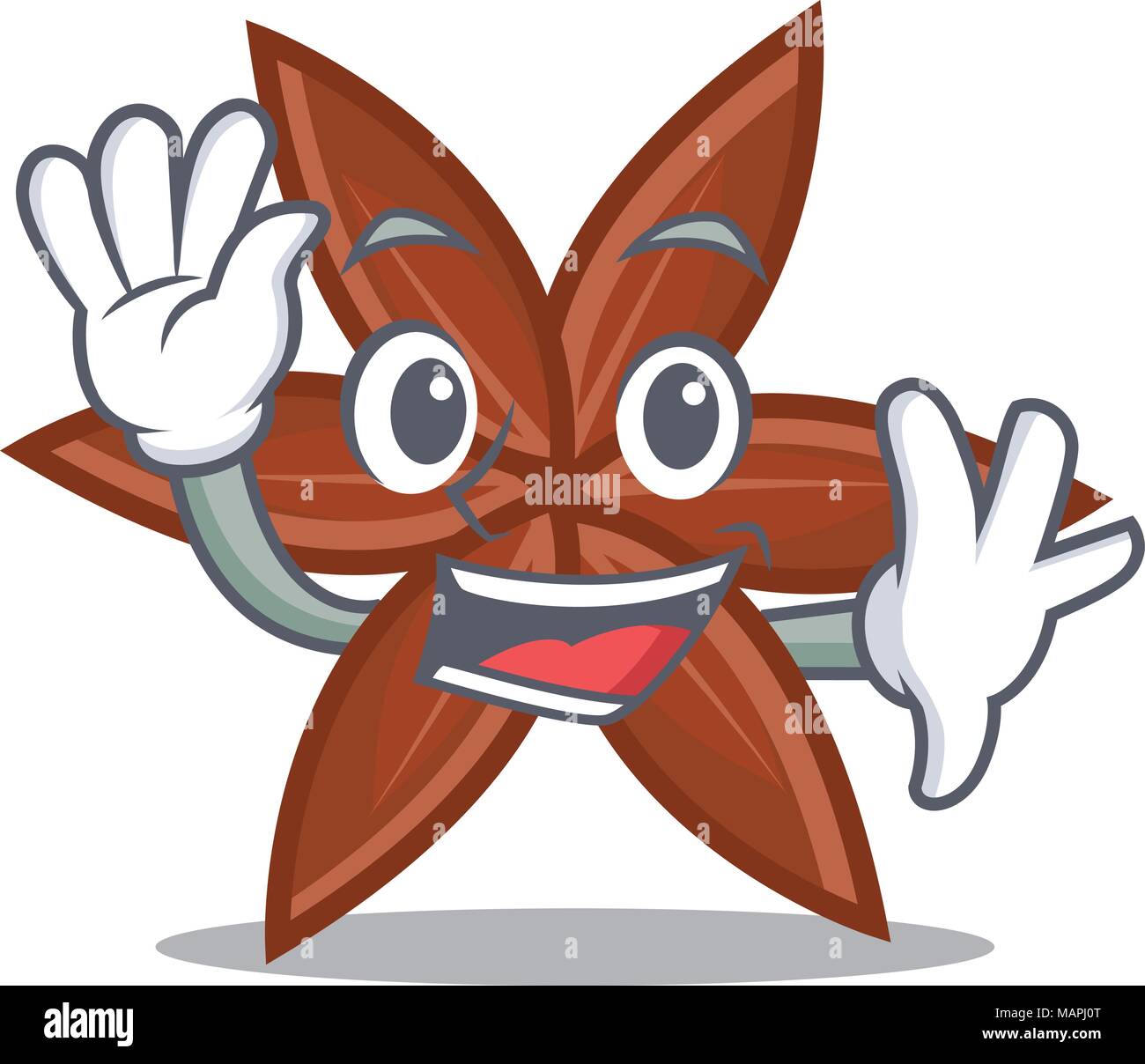 Waving anise character cartoon style Stock Vector Image & Art - Alamy
