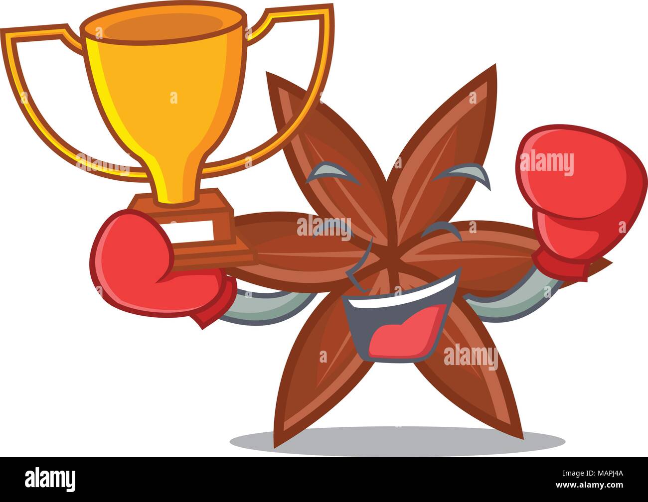 Boxing winner anise mascot cartoon style Stock Vector Image & Art - Alamy