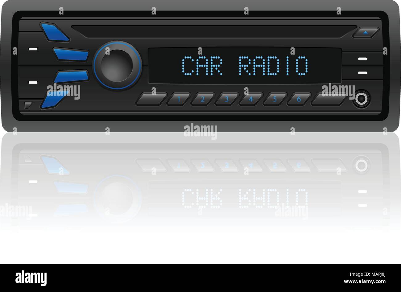 Car radio on a white background. Vector illustration Stock Vector Image ...