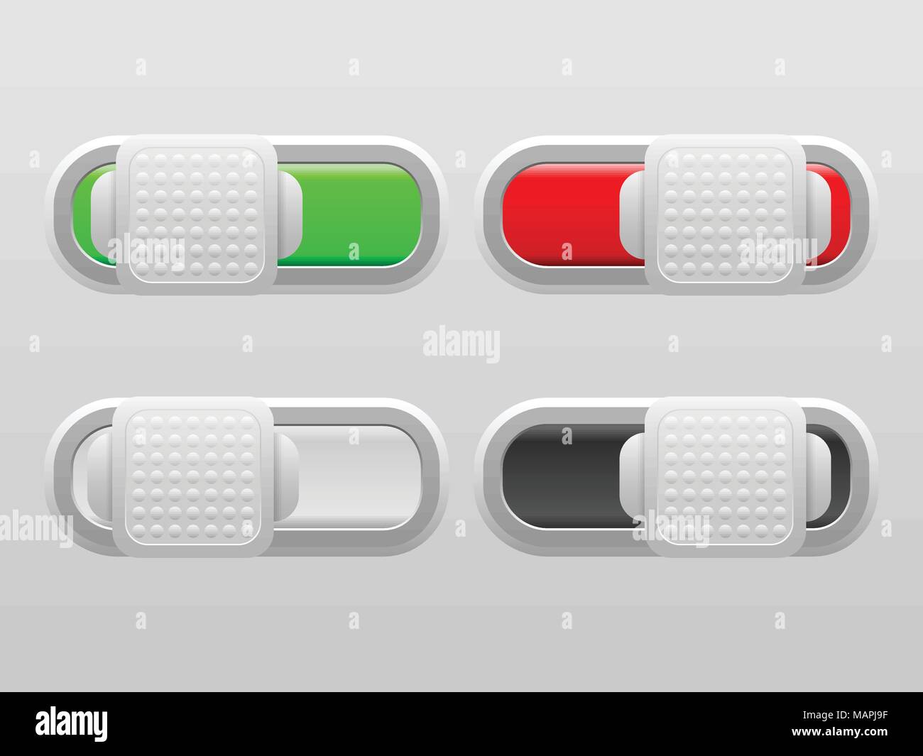 Power sliders set on a grey background Stock Vector Image & Art - Alamy