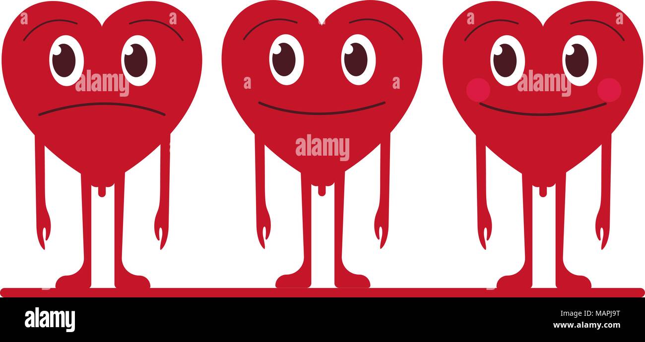 Happy smiley emoji red hearts hi-res stock photography and images - Alamy