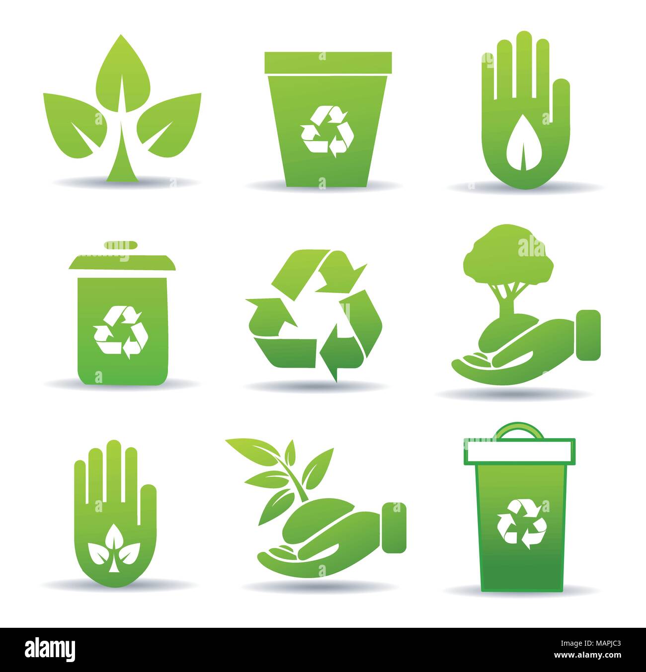 Vector set of environmental / recycling icons Stock Vector Image & Art ...