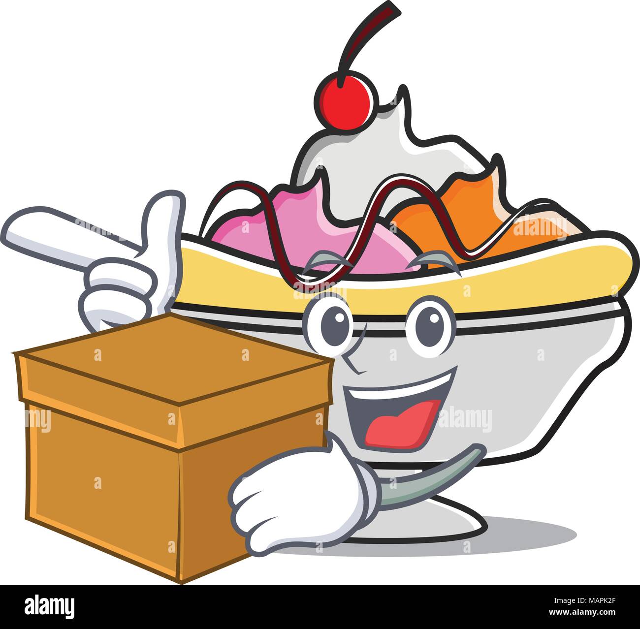 Box banana split character cartoon Stock Vector Image & Art - Alamy