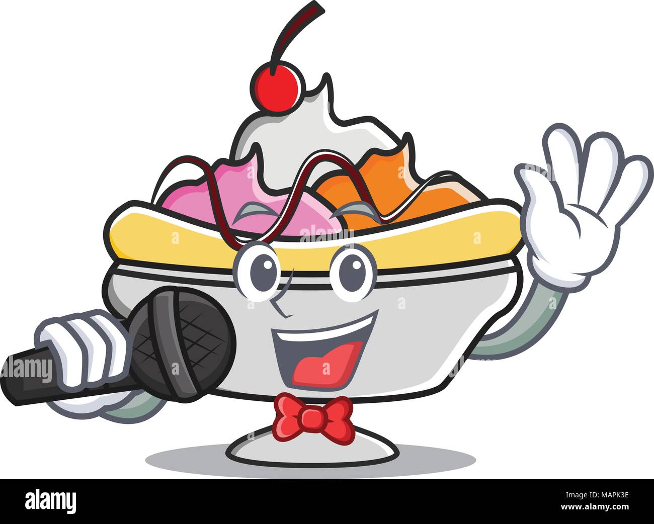 Singing banana split mascot cartoon Stock Vector Image & Art - Alamy