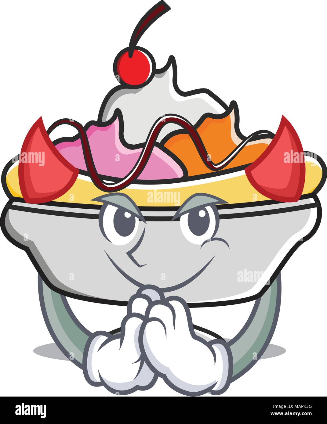 Devil banana split mascot cartoon Stock Vector Image & Art - Alamy
