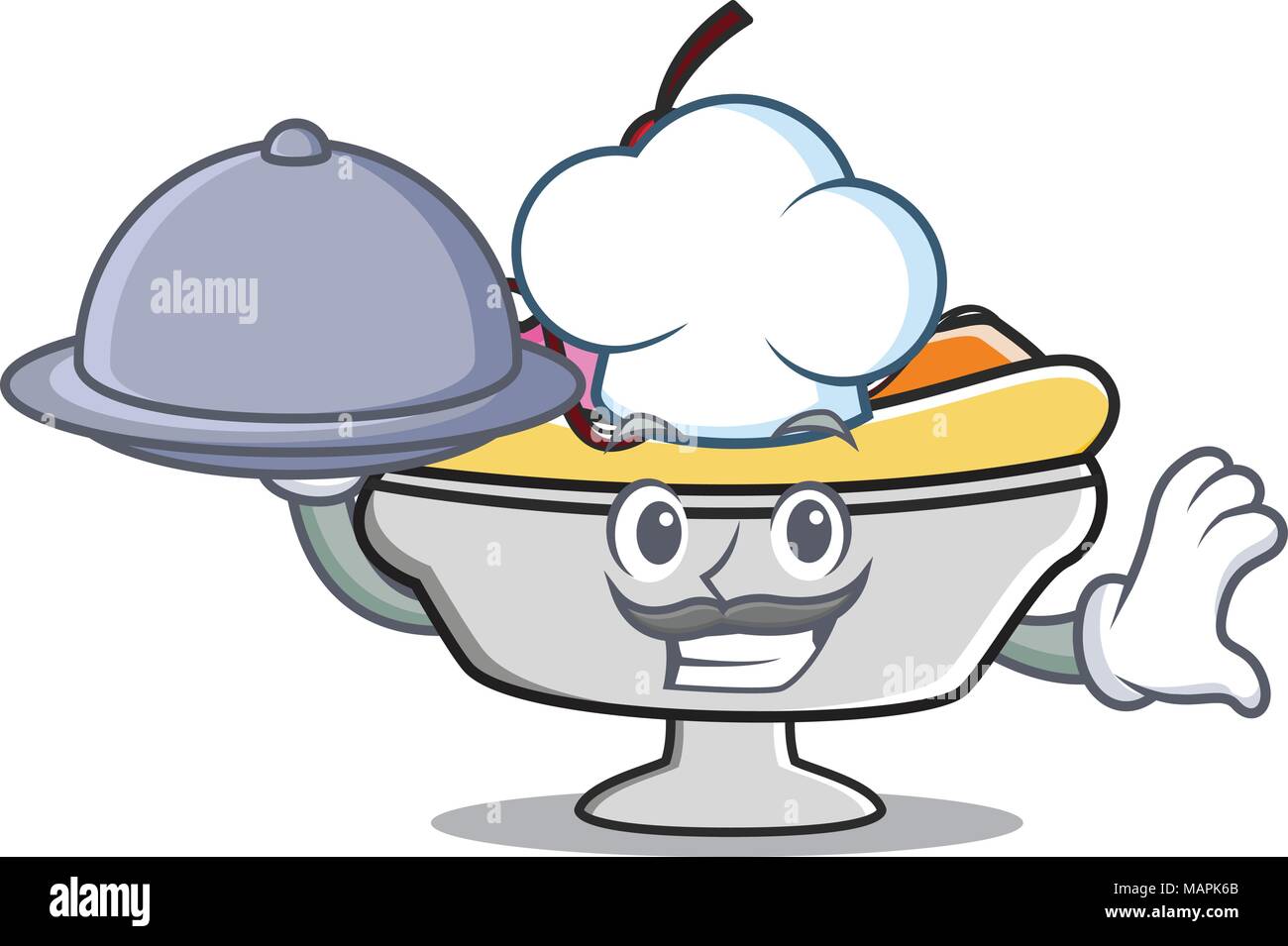 Gourmet banana split Stock Vector Images - Alamy