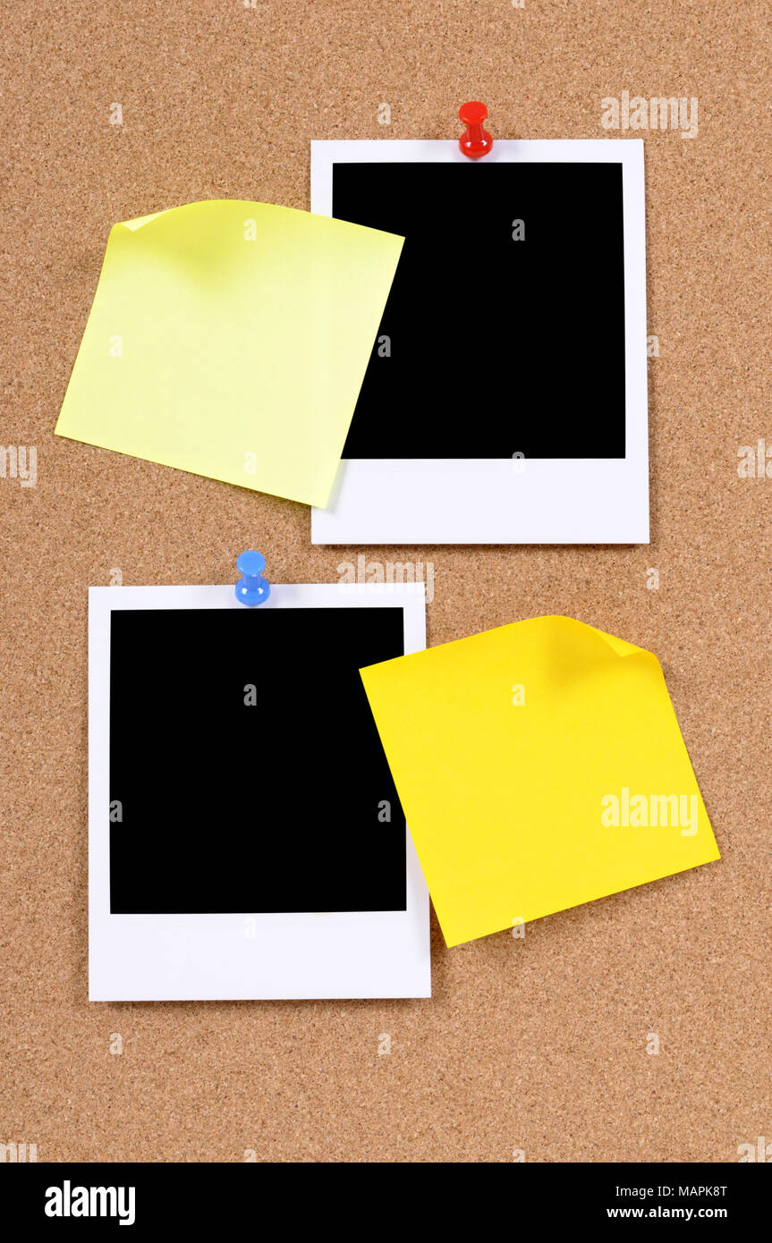 Two yellow blank sticky notes hi-res stock photography and images - Alamy