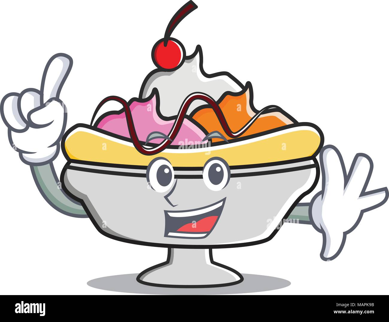 Finger banana split mascot cartoon Stock Vector Image & Art - Alamy