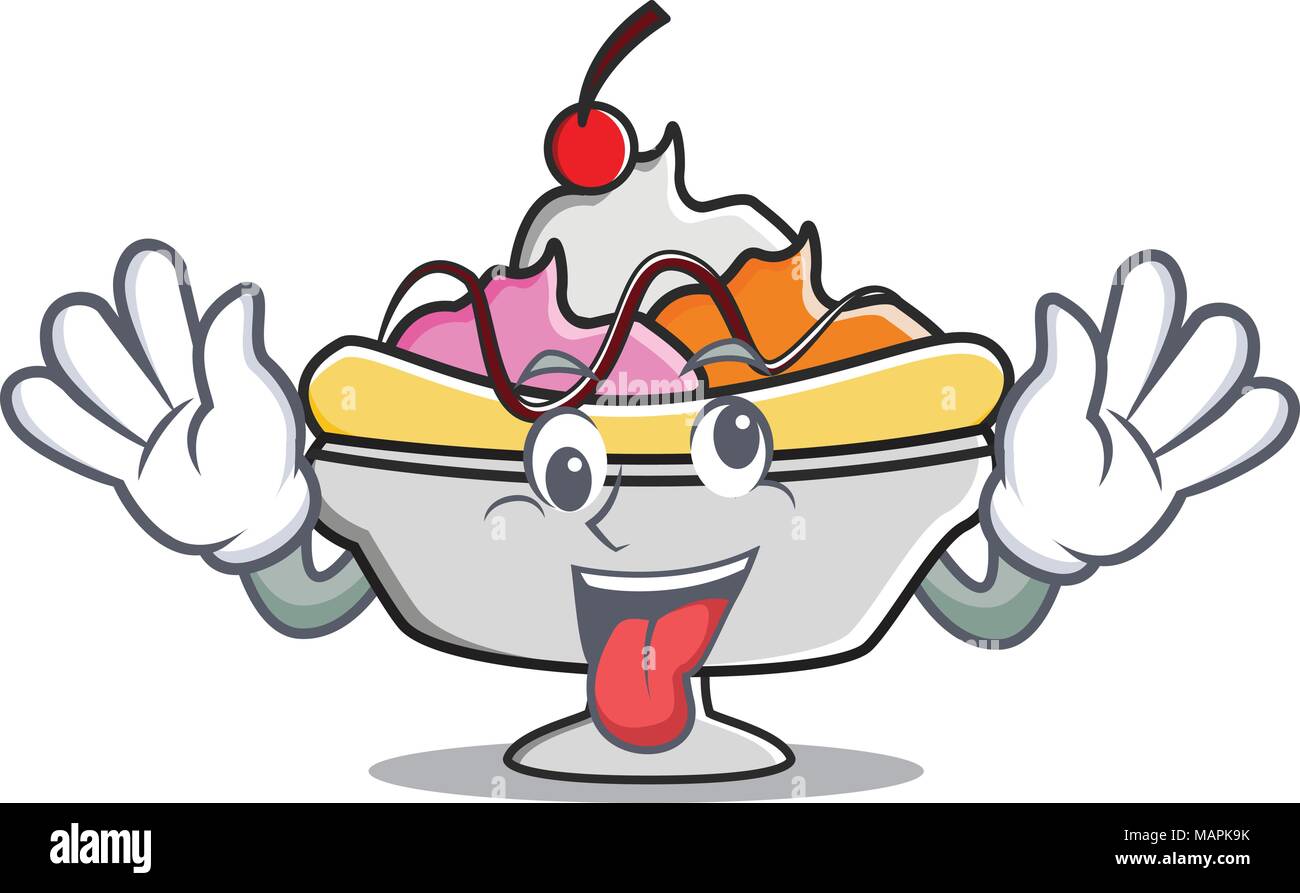Crazy banana split mascot cartoon Stock Vector Image & Art - Alamy