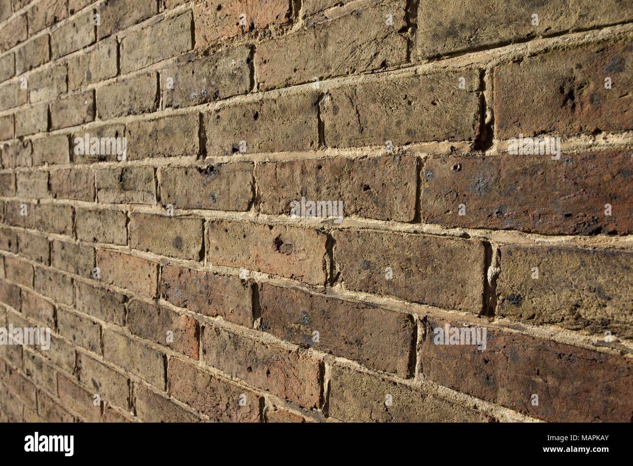 Diagonal angle of brick wall Stock Photo - Alamy
