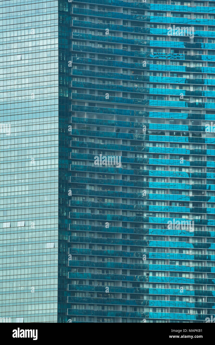 Glass facade of modern city high rise buildings background Stock Photo ...