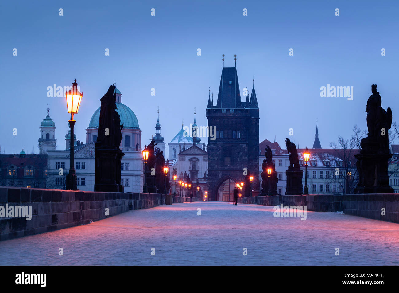 Charles Bridge Prague Czech Republic at dawn Stock Photo - Alamy