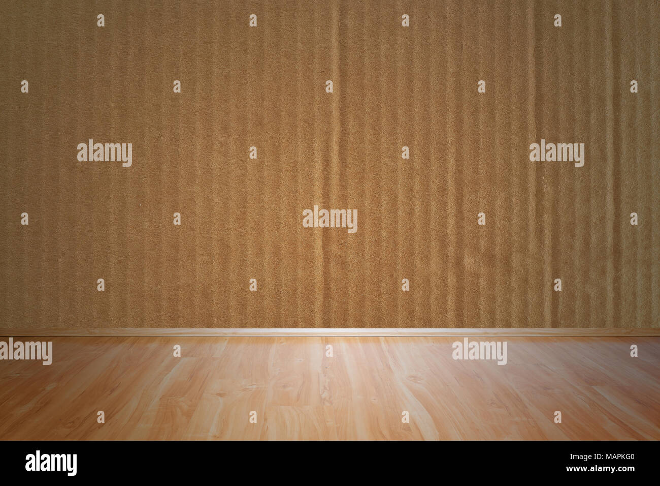 Brown cardboard box texture wall and wooden floor Stock Photo - Alamy