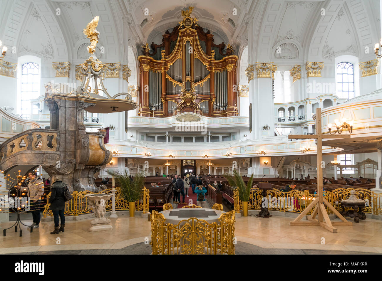 St michaelis kirche in hamburg hi-res stock photography and images - Alamy