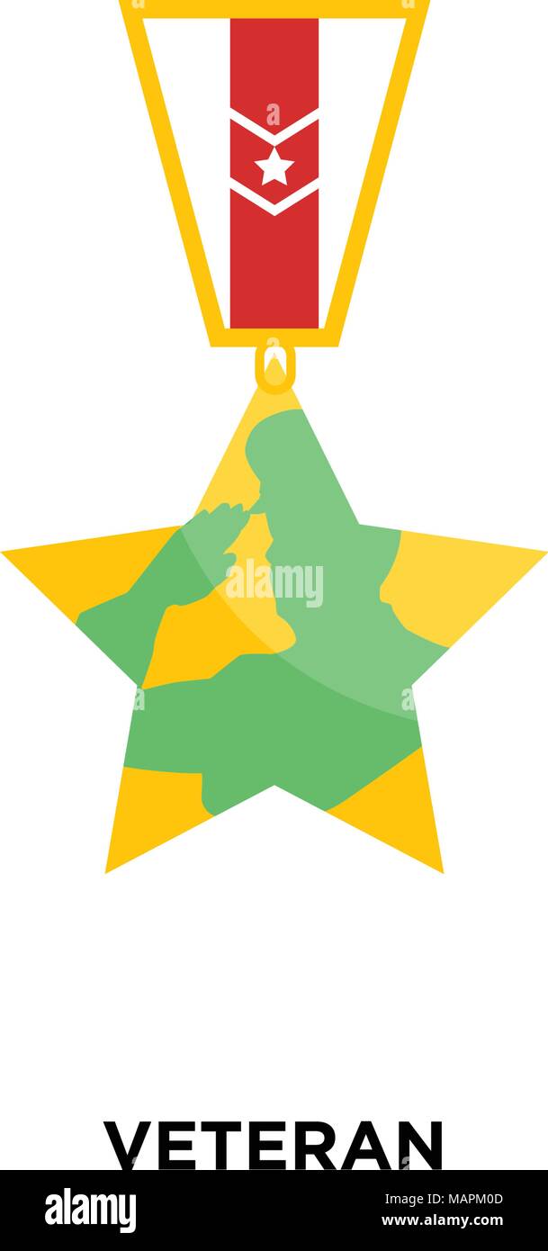 veteran icon isolated on white background for your web, mobile and app ...