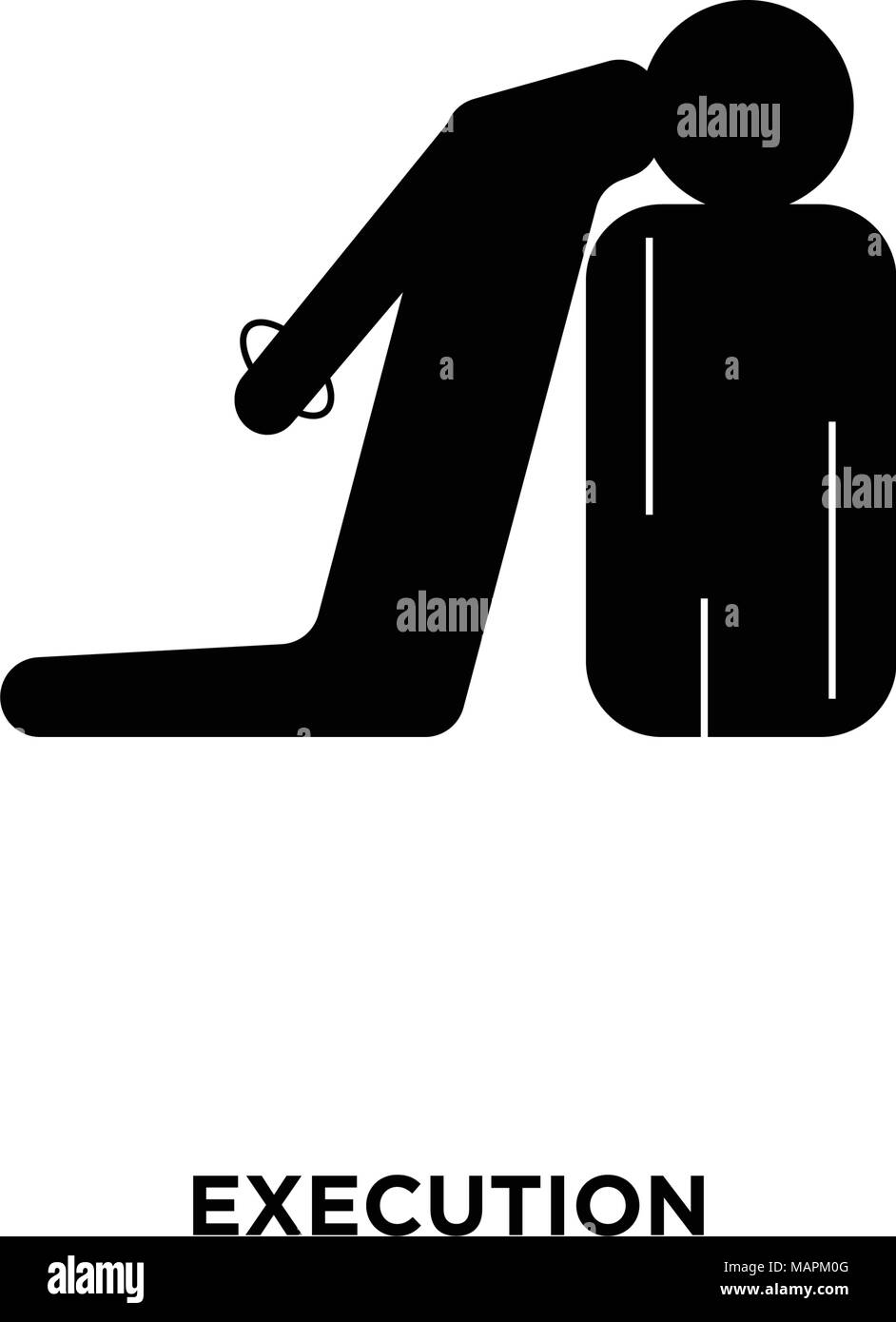 execution icon isolated on white background for your web, mobile and ...