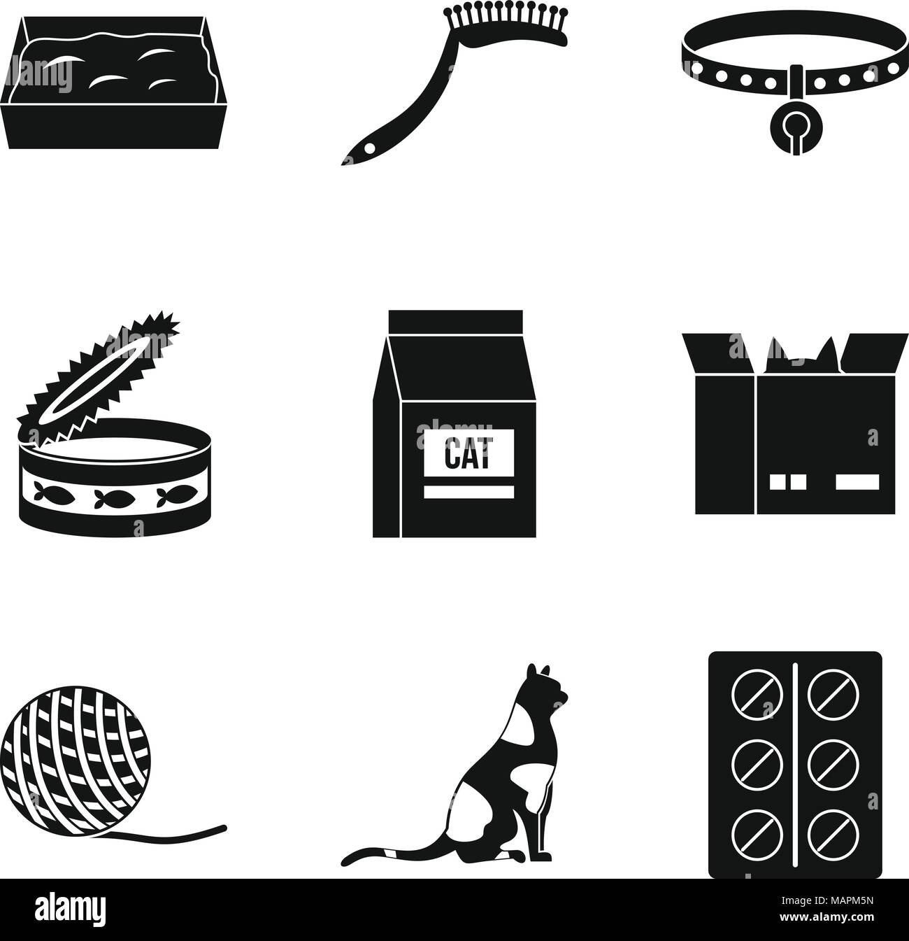 Veterinar icons set, simple style Stock Vector Image & Art - Alamy