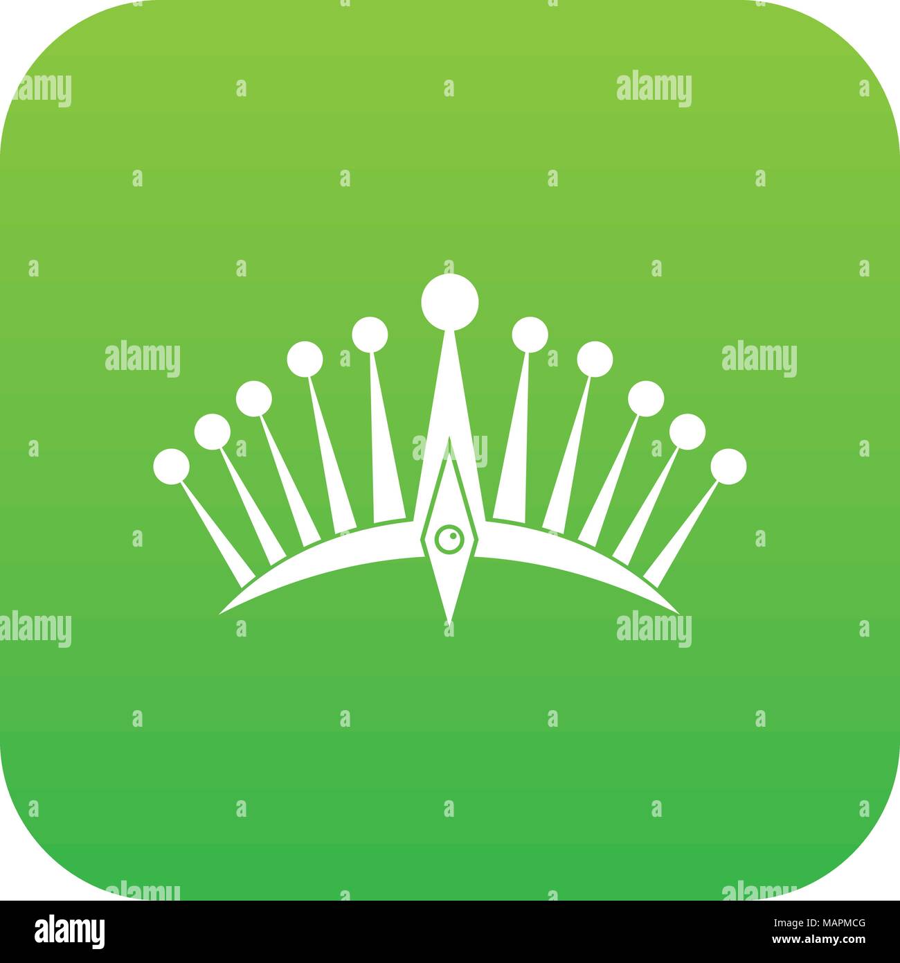 Big crown icon digital green Stock Vector Image & Art - Alamy