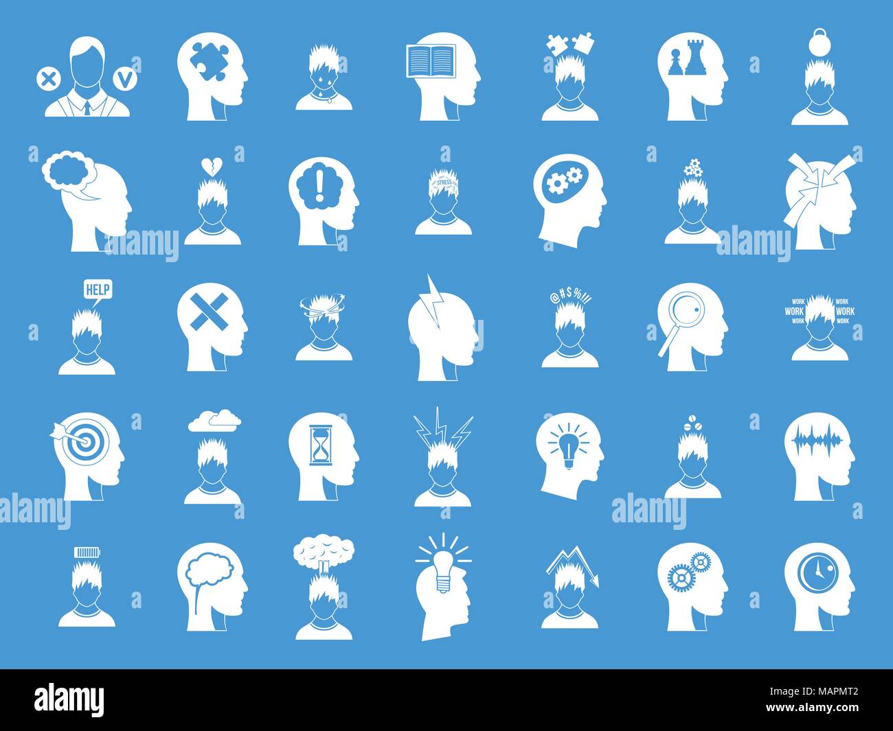 Human idea icon blue set vector Stock Vector Image & Art - Alamy